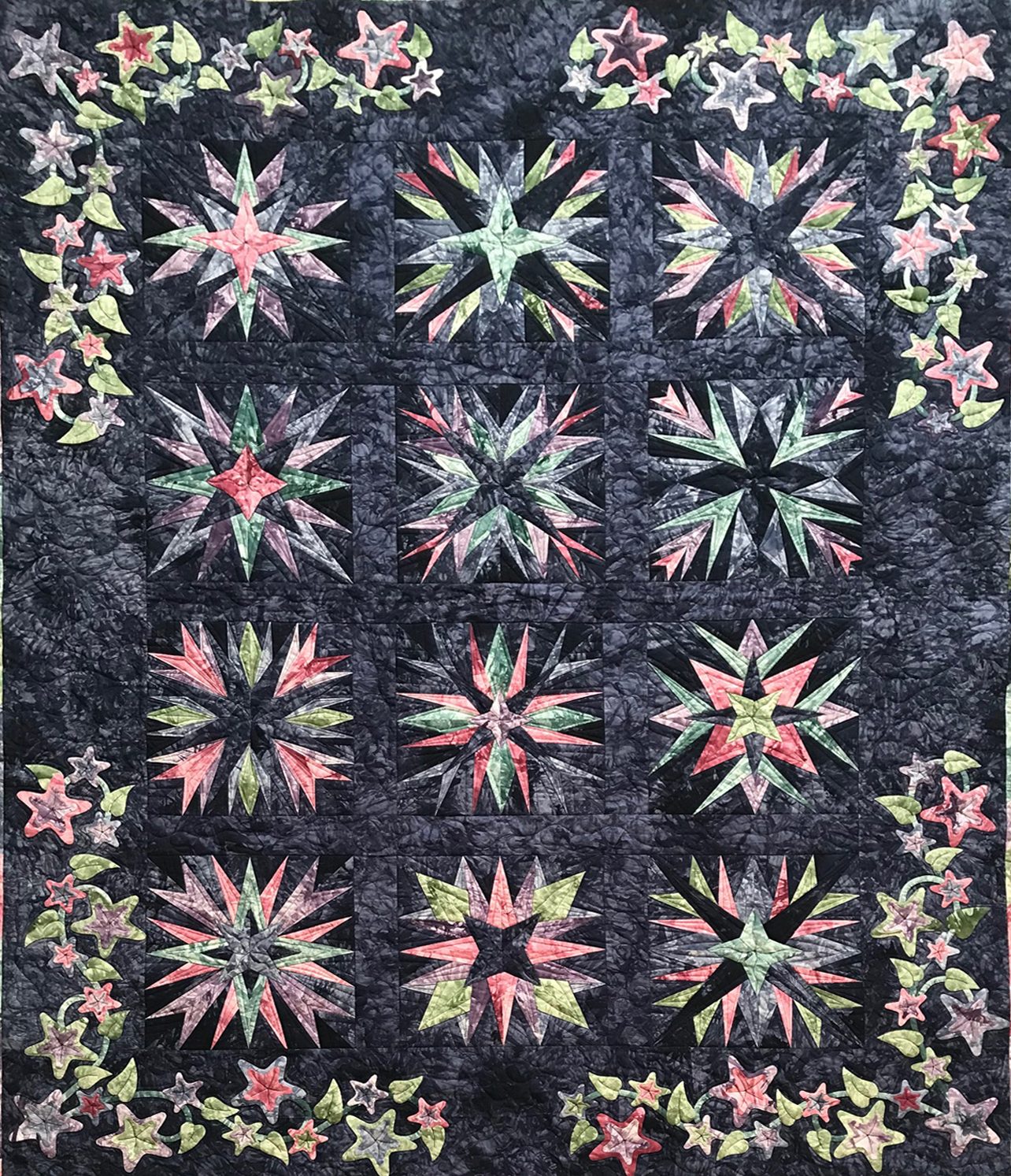 2024 Opportunity Quilt – Midnight Stars – Mountain Stars Quilters Guild